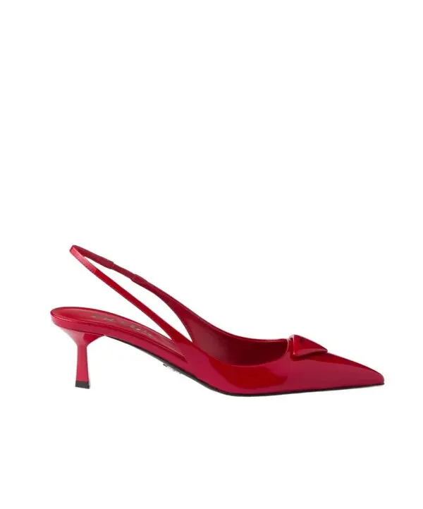 Prada Logo Detailed Slingback Pumps