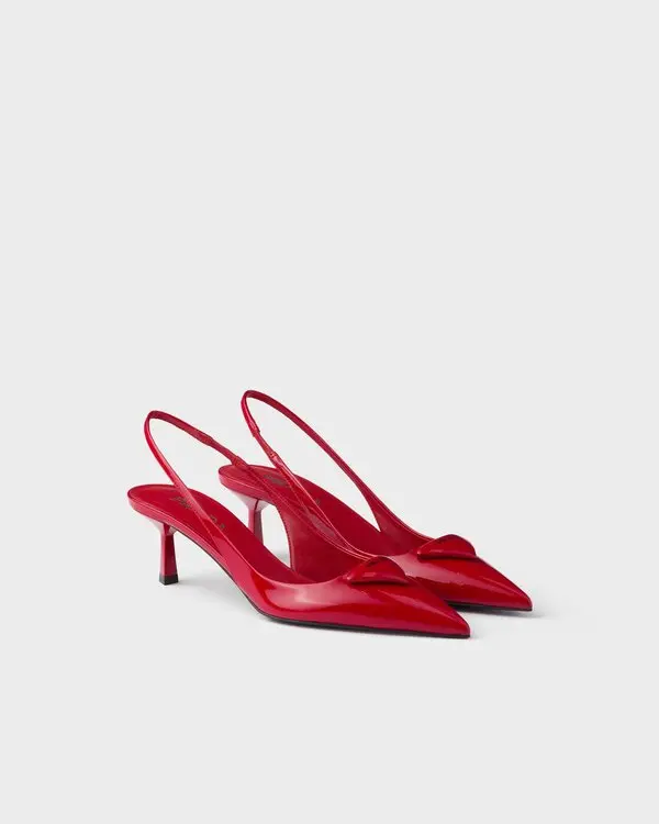 Prada Logo Detailed Slingback Pumps