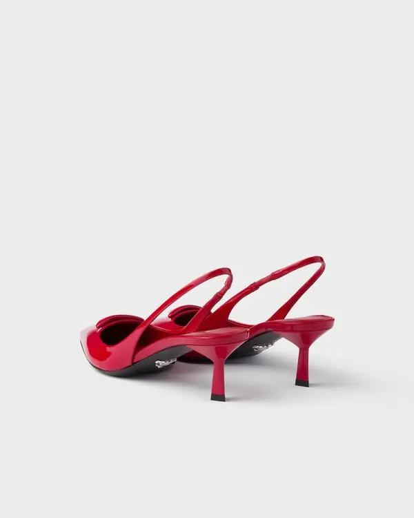 Prada Logo Detailed Slingback Pumps