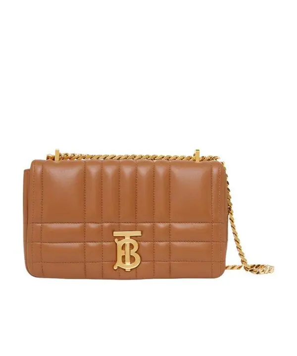 Burberry Lola Small Shoulder Bag With Tb Plaque - Brown