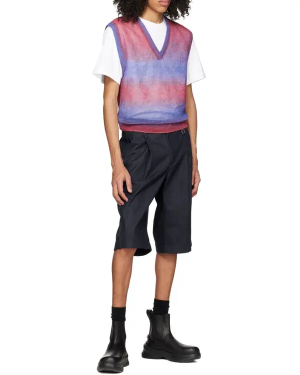 WOOYOUNGMI Graded Stripe Pattern Knitted Vest