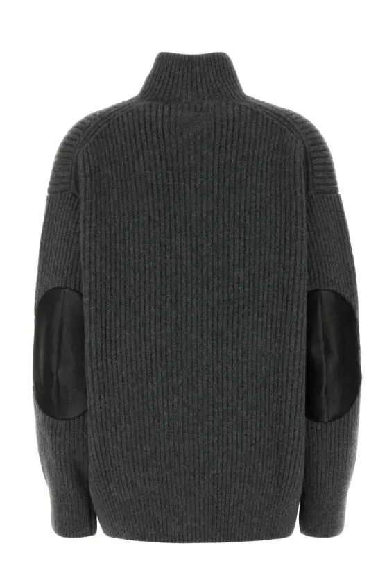 Prada High-neck Ribbed Knit Button-up Cardigan