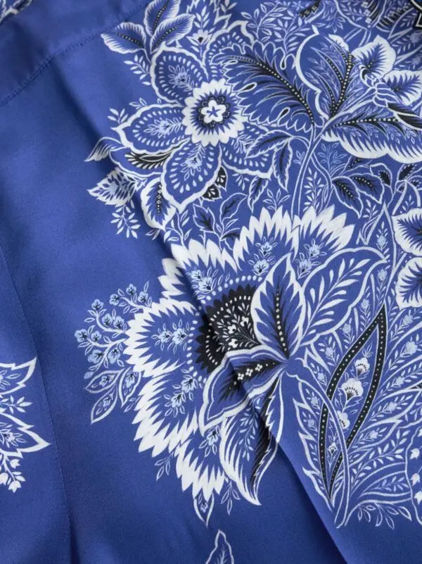 Etro Floral Print Straight-leg Trousers