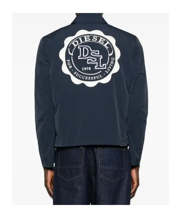 DIESEL® J-jump Jacket With Classic Collar And Button Closure