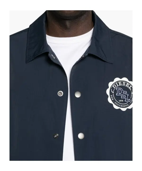DIESEL® J-jump Jacket With Classic Collar And Button Closure