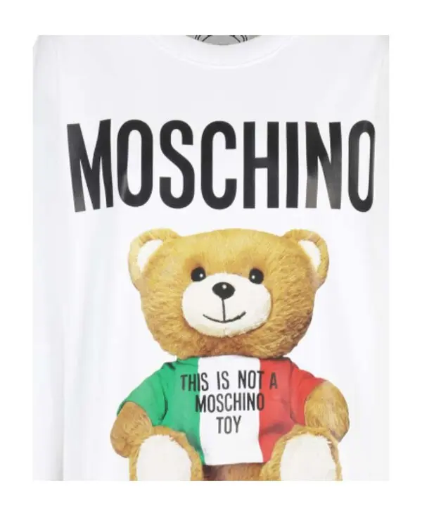 Moschino Teddy Motif Print Sweatshirt Dress