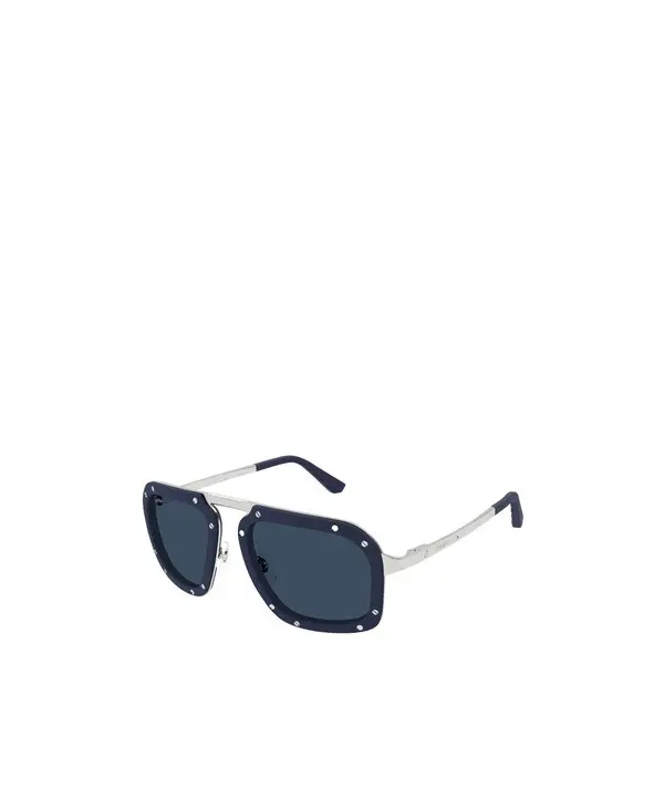 Cartier Geometric Frame Sunglasses - Blue
