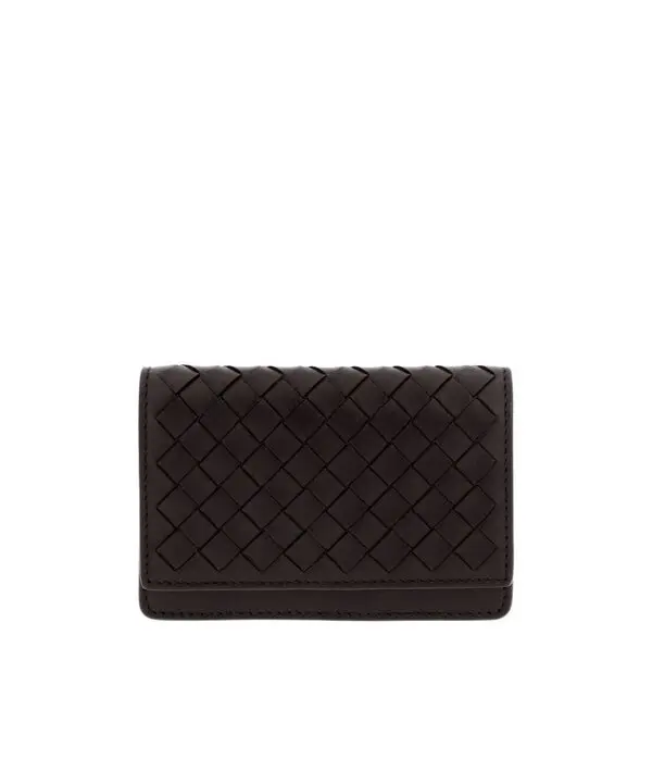 Bottega Veneta Small Fondente Intrecciato Long Wallet - Black