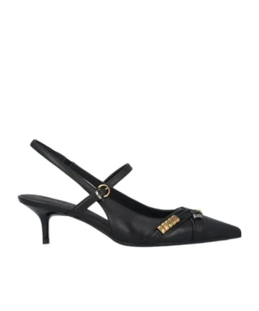 Pinko Pointed Toe Slingback Pumps With Adjustable Fit - Black