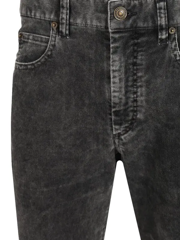 Isabel Marant Étoile Corduroy Logo Patch Trousers