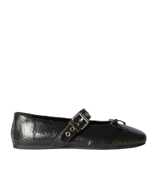Miu Miu Buckled Ballerinas