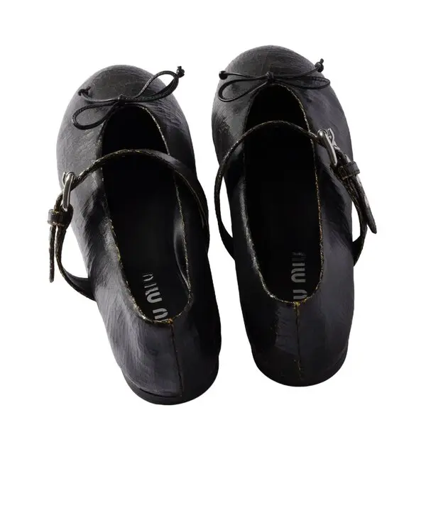 Miu Miu Buckled Ballerinas