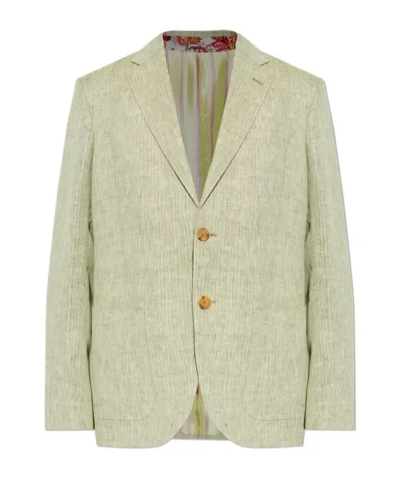 Etro Single-breasted Herringbone Patterned Blazer