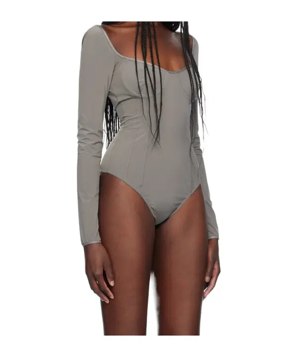 Paris Georgia Long-sleeved Jumpsuit With Sweetheart Neckline