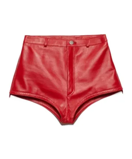 Prada Nappa Leather Culottes - Red