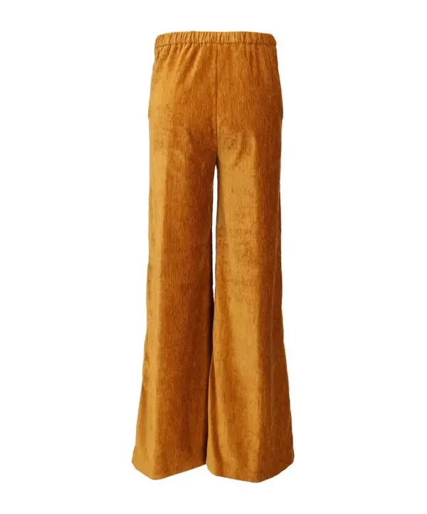 FORTE_FORTE Elasticated Waist Straight Fit Casual Pants - Brown