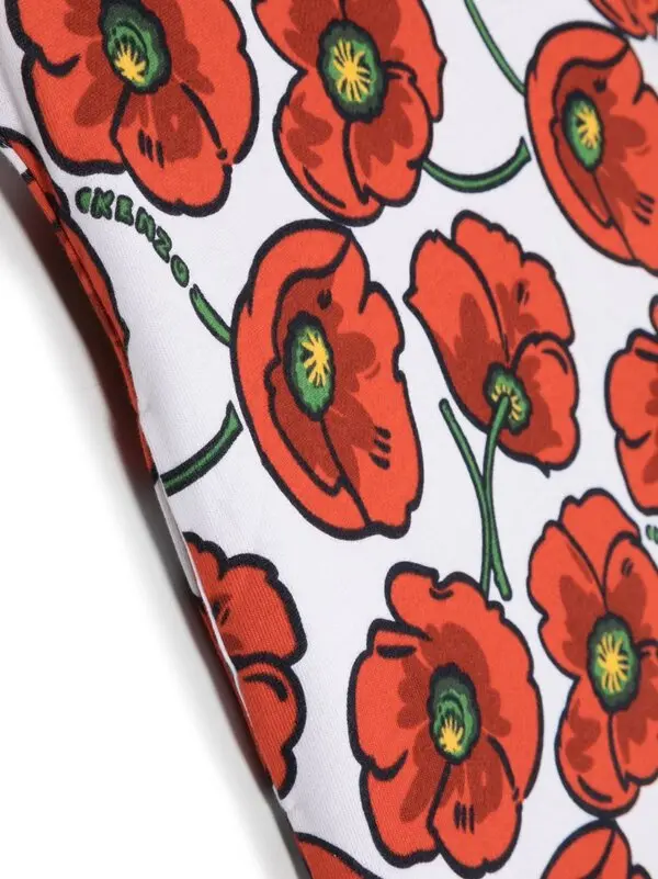 Kenzo Floral Sleeveless Hooded Dress