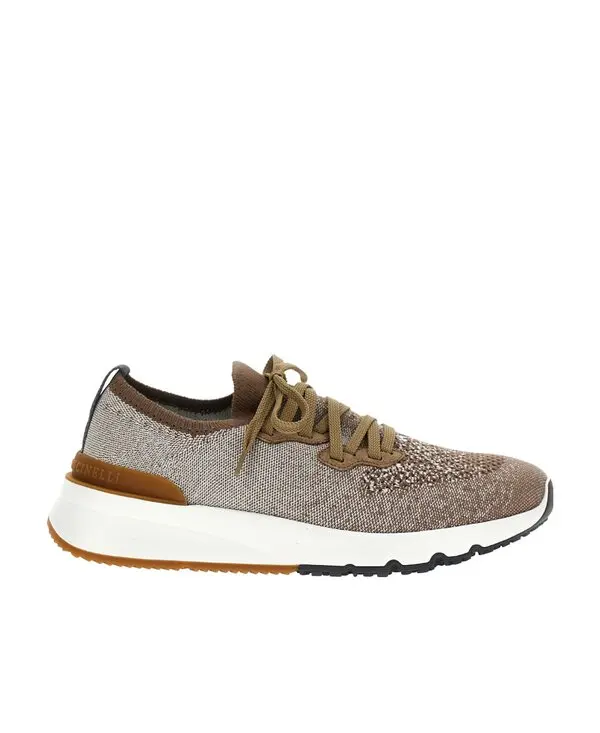 Brunello Cucinelli Low-top Lace-up Sneakers - Beige