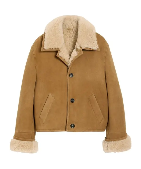 Ami Shearling Lined Jacket - Camel
