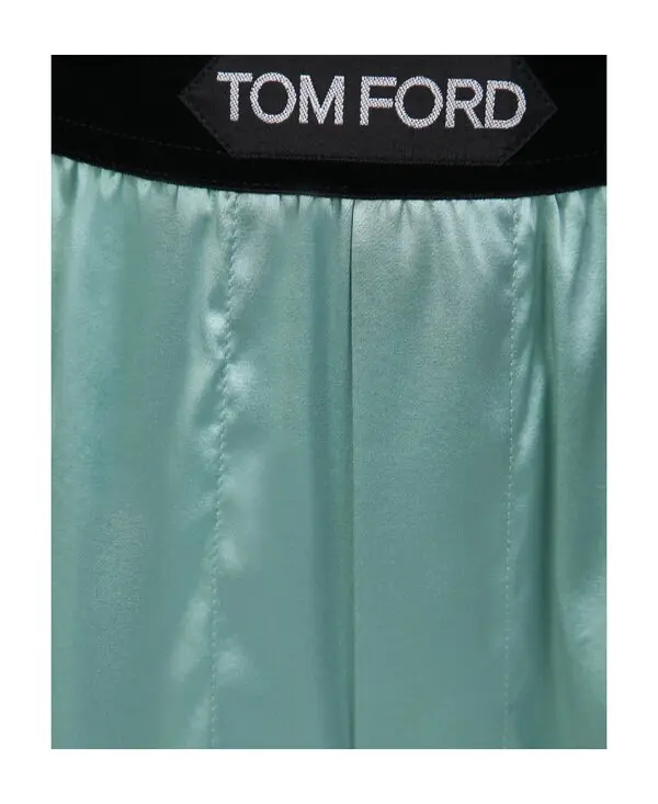 TOM FORD Silk Boxer Shorts - Green