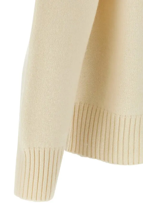 AMI Paris De Coeur Crewneck Jumper - White/black