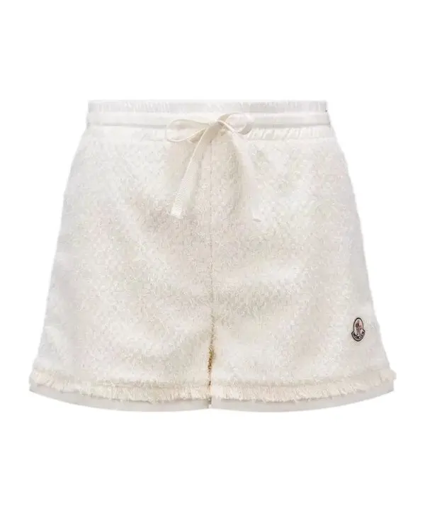 Moncler Logo Patch Tweed Shorts