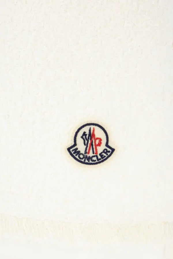 Moncler Logo Patch Tweed Shorts - White