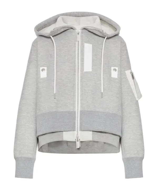 Sacai Twill Hoodie - Gray