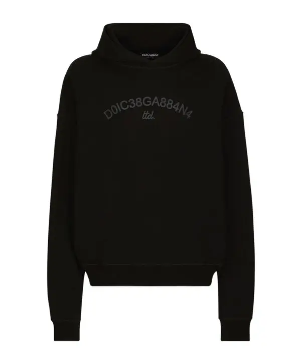 Dolce & Gabbana Printed Logo Hoodie - Black