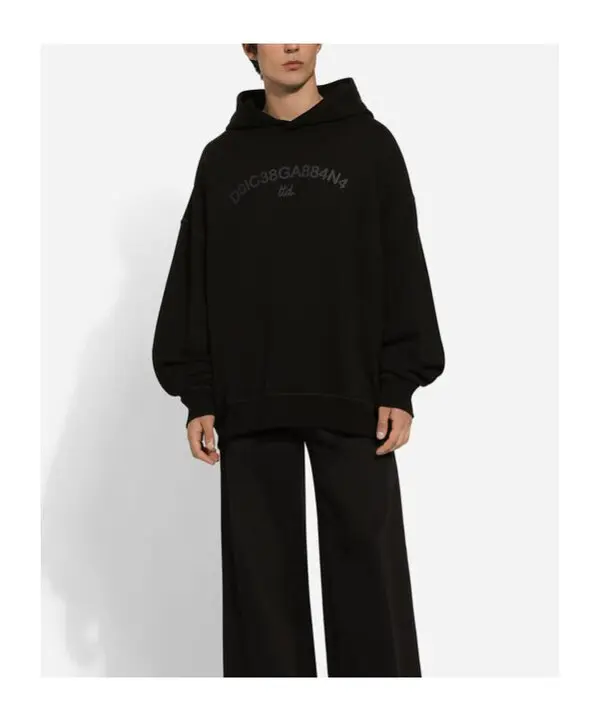 Dolce & Gabbana Printed Logo Hoodie - Black