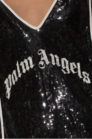 Palm Angels Sequin Double Slit Dress