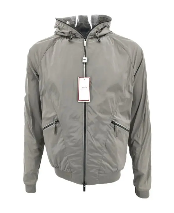 Emporio Armani Long-sleeved Hooded Zip-up Casual Jacket