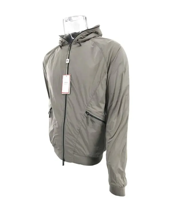 Emporio Armani Long-sleeved Hooded Zip-up Casual Jacket