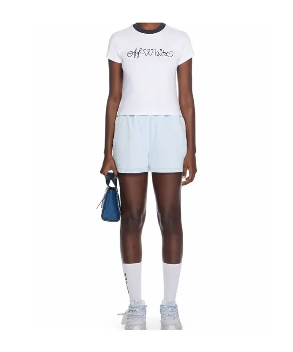 Off-White Logo-print Denim Shorts