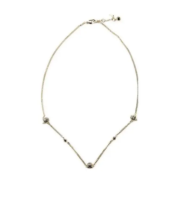 Alexander McQueen Triple Skull Necklace - Yellow