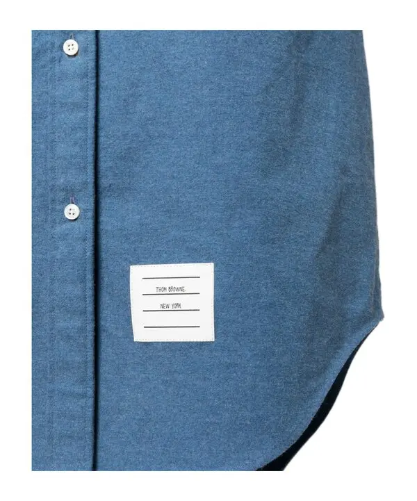 Thom Browne Collared Button-up Shirt Dress - Deep Blue