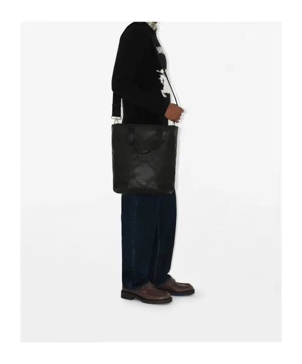 Burberry Embossed Check Tote