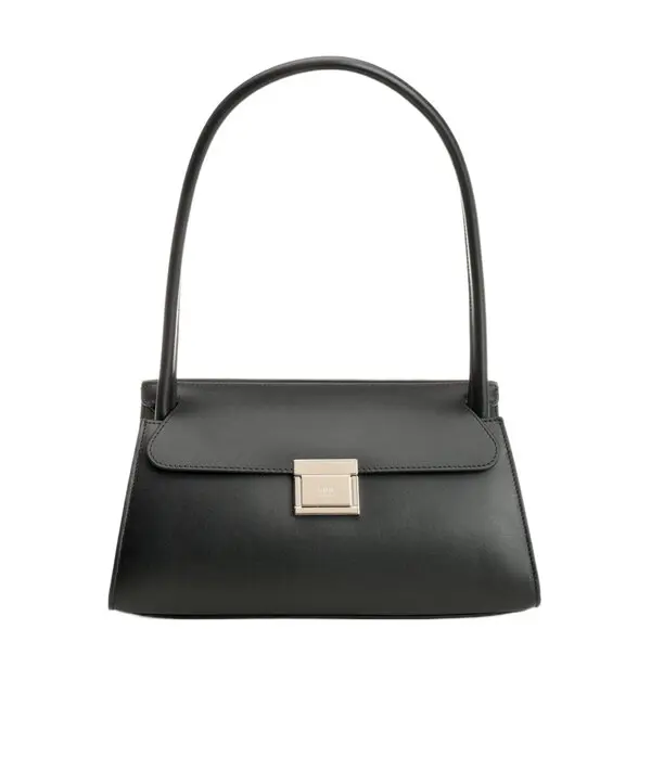 AMI Paris Small Mimi Bag With Engraved Logo Clasp - Black