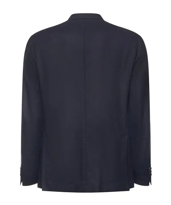SANTANIELLO Peak Lapel Double Breasted Jacket