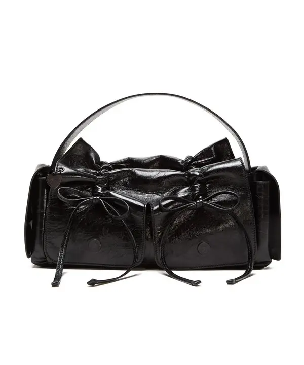 Acne Studios Top Handle Bag With Knot Detail - Black