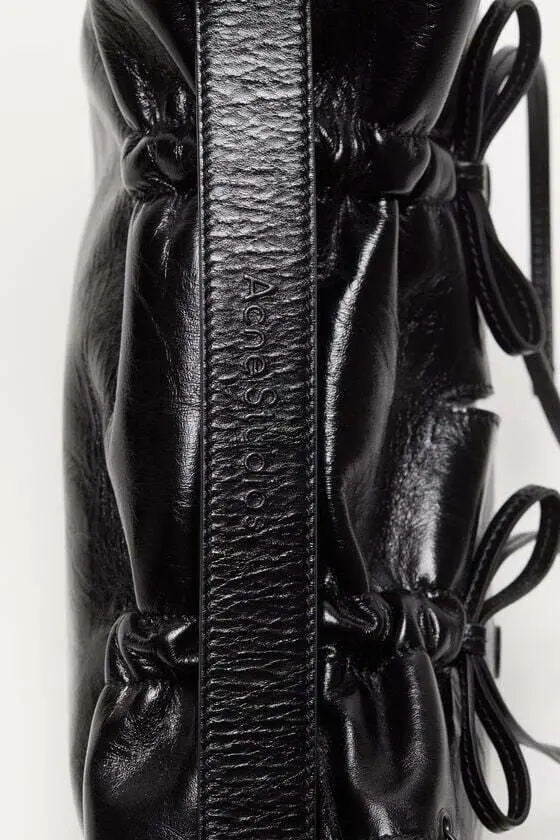 Acne Studios Top Handle Bag With Knot Detail - Black