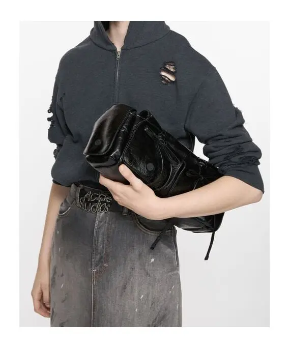 Acne Studios Top Handle Bag With Knot Detail - Black