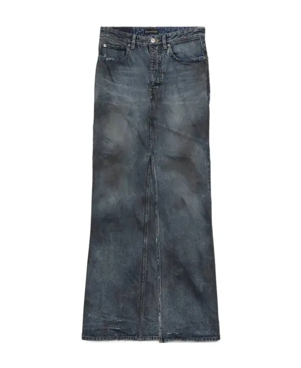 Balenciaga Faded Effect Maxi Skirt