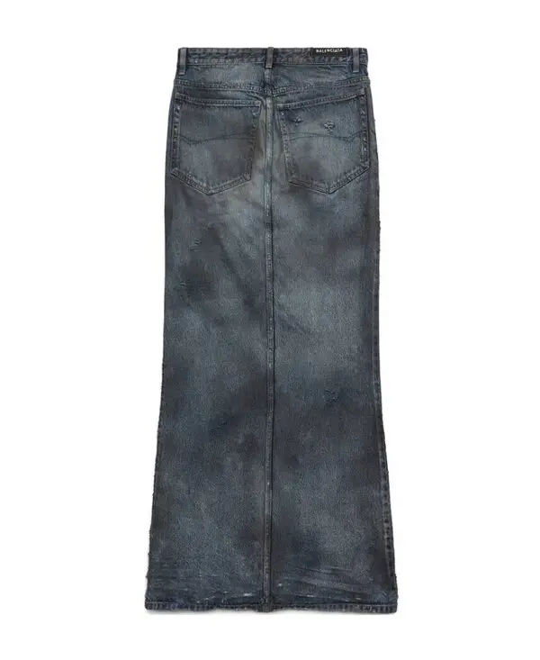 Balenciaga Faded Effect Maxi Skirt