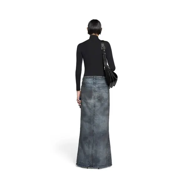 Balenciaga Faded Effect Maxi Skirt