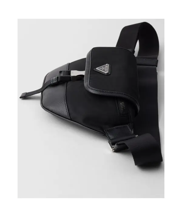 Prada Re-nylon And Saffiano Leather Shoulder Bag