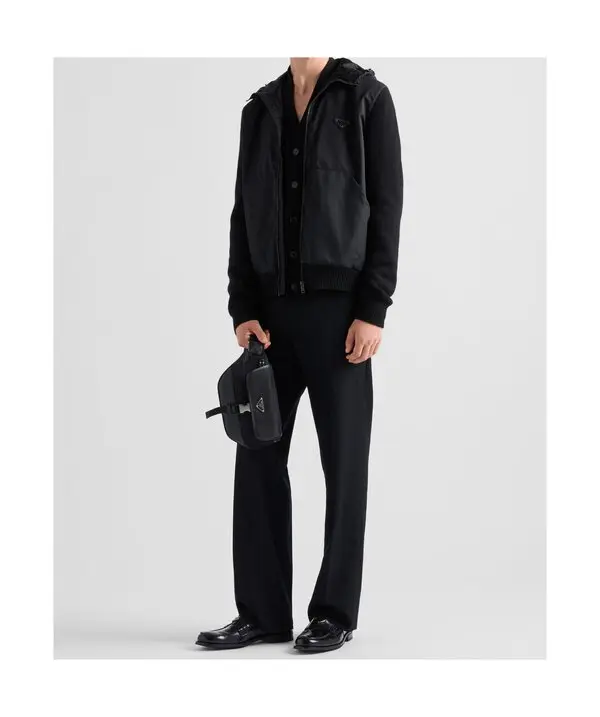 Prada Re-nylon And Saffiano Leather Shoulder Bag