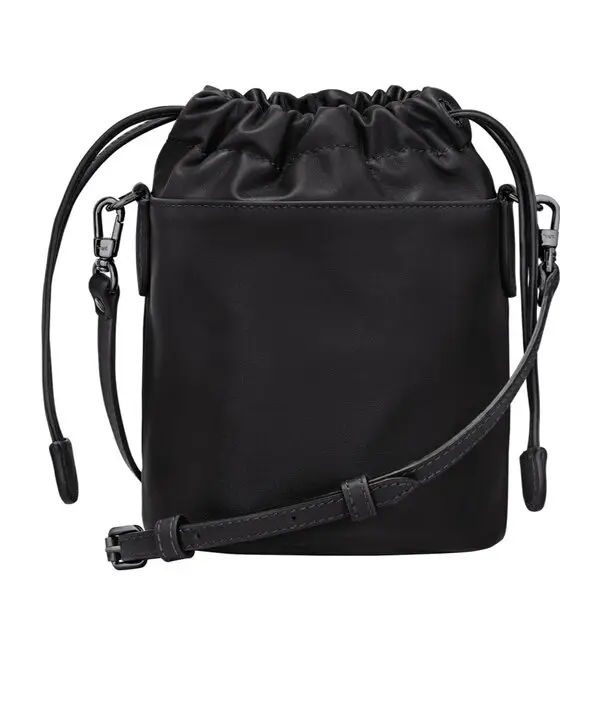 Longchamp Drawstring Bucket Bag - Black