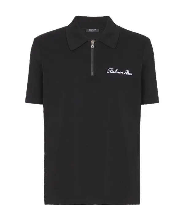 Balmain Logo Embroidered Short-sleeved Polo Shirt