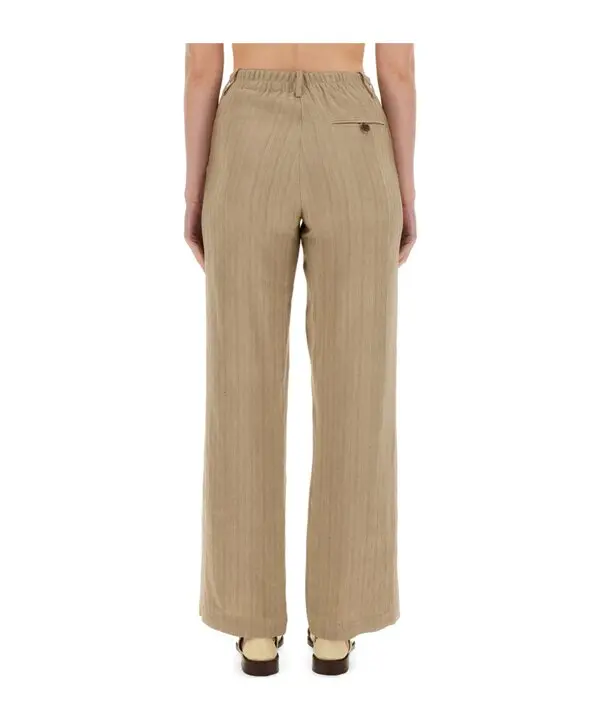 ALYSI Herringbone Straight Leg Trousers